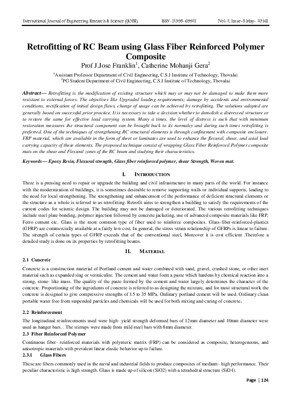 (PDF) Retrofitting of RC Beam using Glass Fiber Reinforced Polymer ...