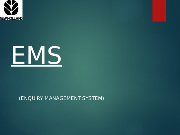 (PPT) enquiry management system