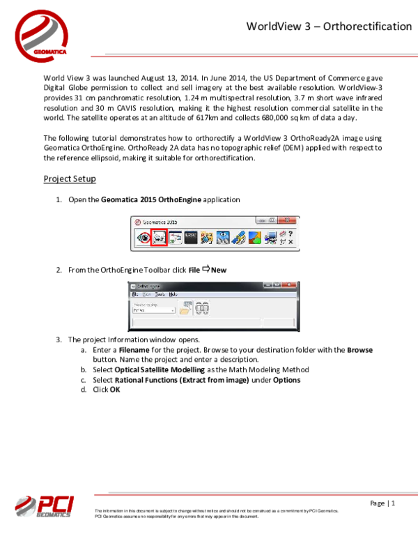 (PDF) WorldView3 orthorectification