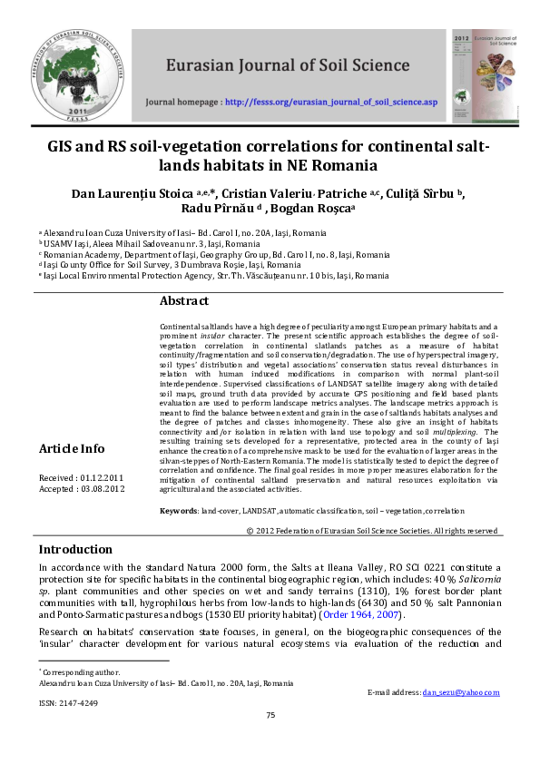 (PDF) Eurasian Journal of Soil Science