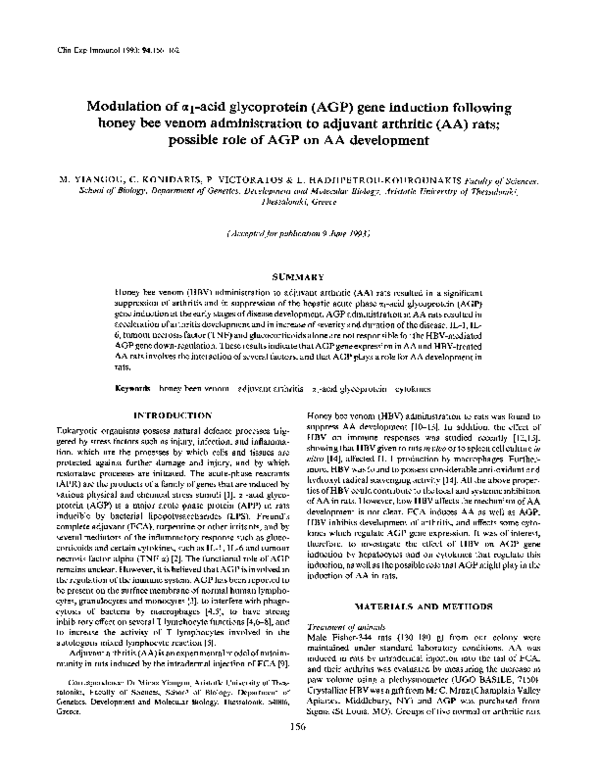 (PDF) Modulation of α1-acid glycoprotein (AGP) gene induction following ...