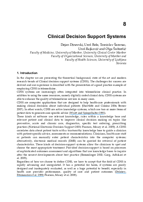 (PDF) COMPREHENSIVE RESEARCH MAP ON MEDICAL DECISION SUPPORT SYSTEMS (MDSS) – HISTORICAL ...