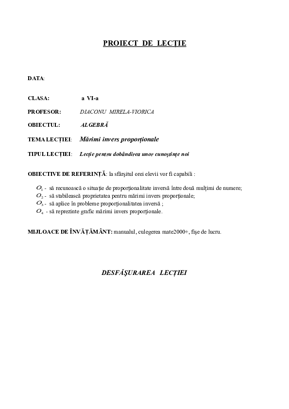 (DOC) Marimi invers proportionale