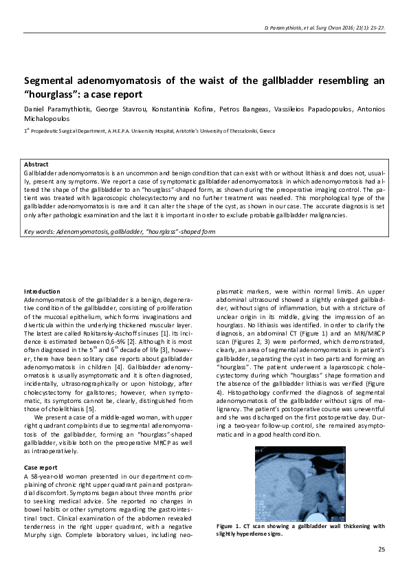 (PDF) Segmental adenomyomatosis of the waist of the gallbladder ...