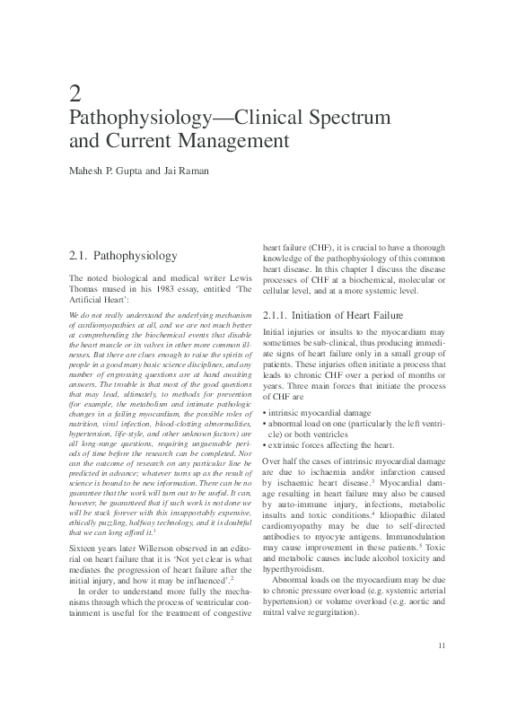 (PDF) Pathophysiology—Clinical Spectrum and Current Management