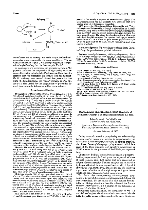 (PDF) Synthesis and identification by shift reagents of isomeric 2 ...