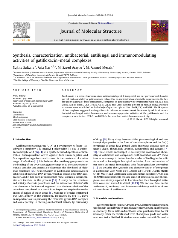 (PDF) Synthesis, characterization, antibacterial and cytotoxic activity of new palladium(II ...
