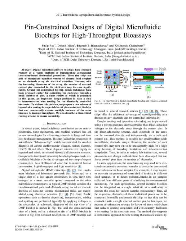(PDF) Pin-Constrained Designs of Digital Microfluidic Biochips for High ...