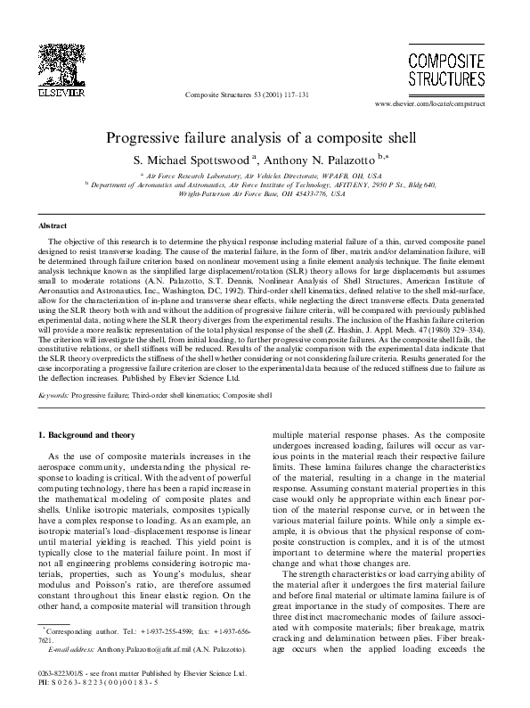 (PDF) Progressive failure analysis of a composite shell