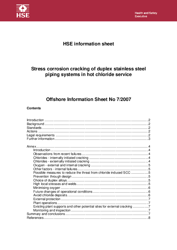 (PDF) HSE information sheet