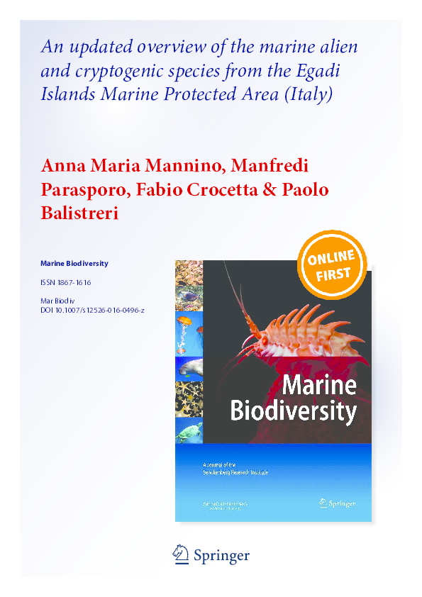 (PDF) An updated overview of the marine alien and cryptogenic species ...