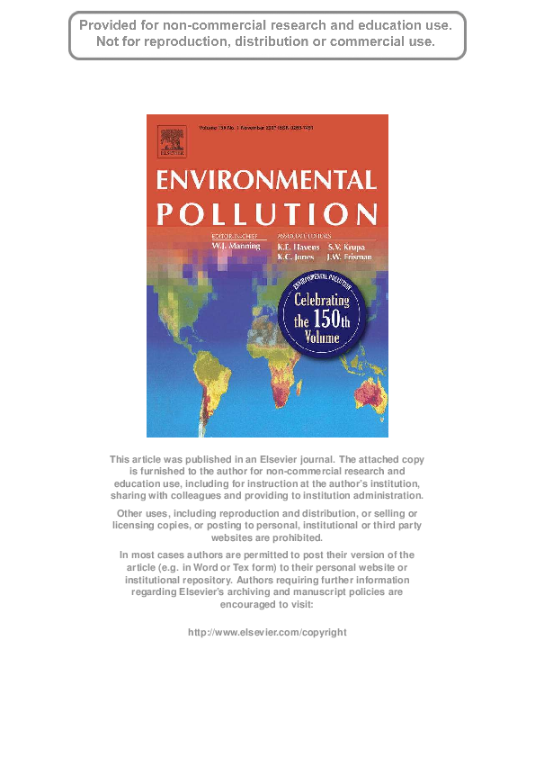 (PDF) Global fate of POPs: Current and future research directions