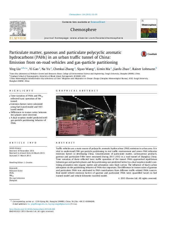 (PDF) Particulate matter, gaseous and particulate polycyclic aromatic hydrocarbons (PAHs) in an ...