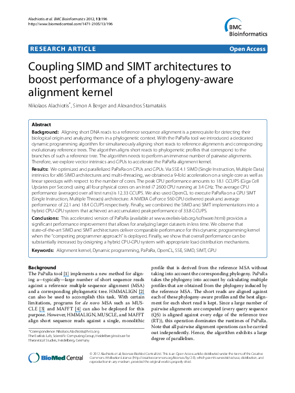 Pdf Coupling Simd And Simt Architectures To Boost Performance Of A