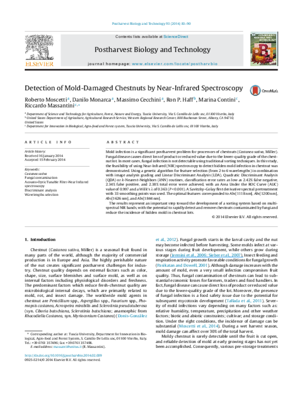 (PDF) Determining Pecky Rice Kernels Using Visible and Near-Infrared ...