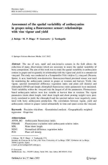 (PDF) Assessment of the spatial variability of anthocyanins in grapes using a fluorescence ...
