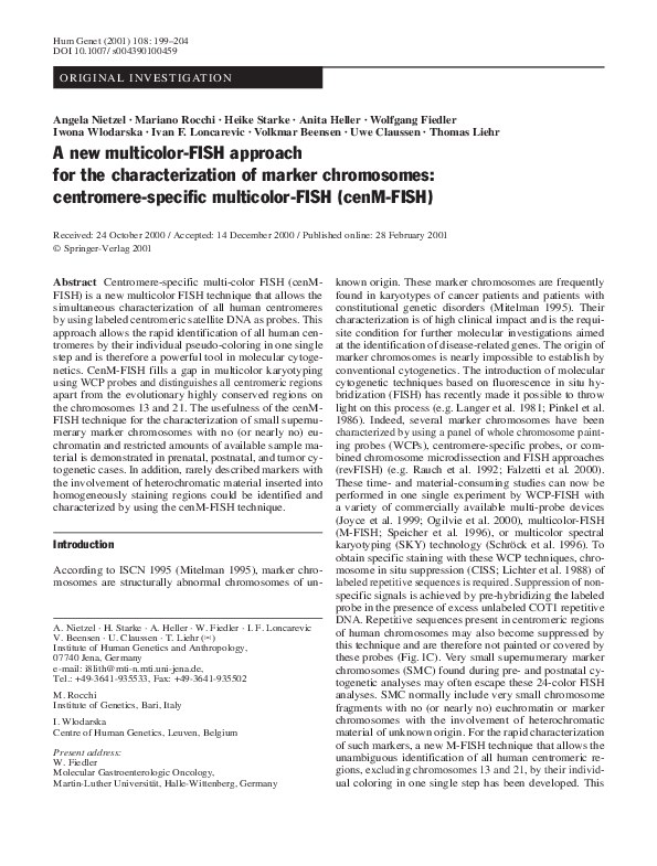 (PDF) A new multicolor-FISH approach for the characterization of marker ...