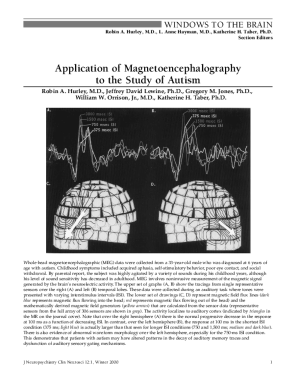 (PDF) Application of Magnetoencephalography to the Study of Autism