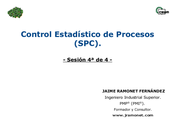 (PDF) Control Estadístico de Procesos (SPC). -Sesión 4ª de 4 - PMP ® (PMI