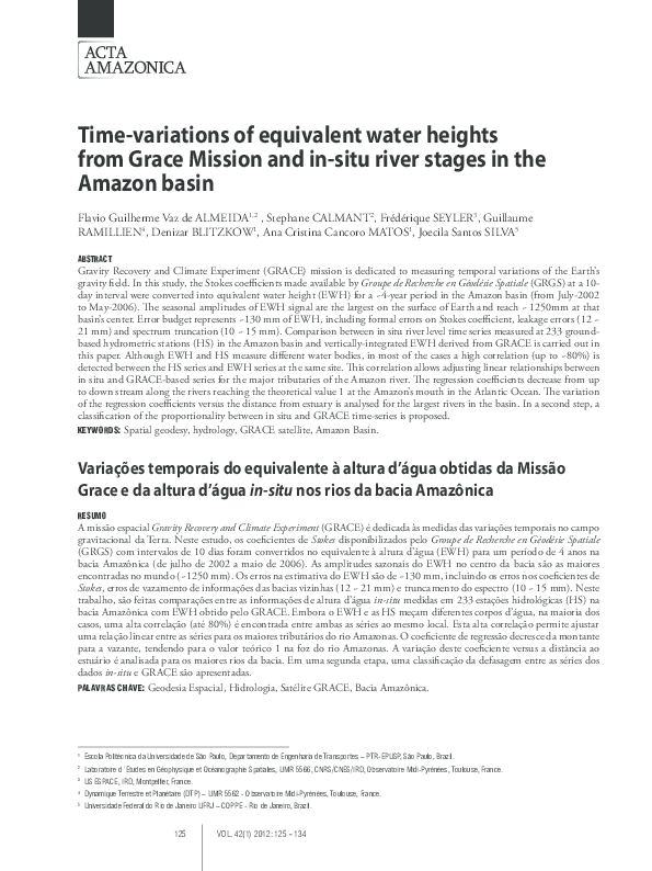 (PDF) Time-variations of equivalent water heights'from Grace Mission ...