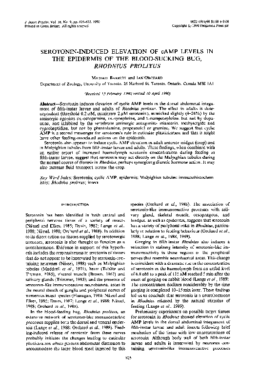 (PDF) Serotonin-induced elevation of cAMP levels in the epidermis of ...