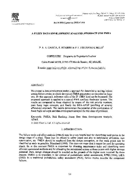 (PDF) A fuzzy data envelopment analysis approach for FMEA