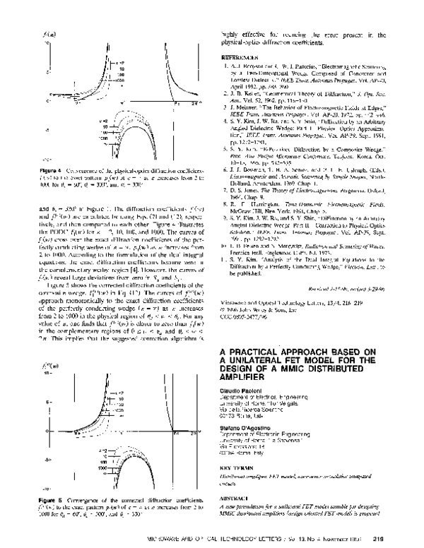 (PDF) A practical approach based on a unilateral FET model for the design of a MMIC distributed ...