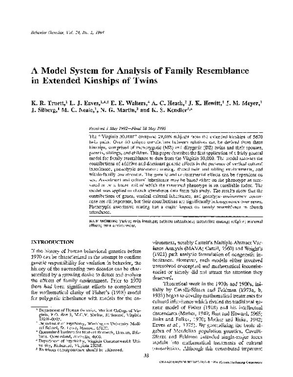 (PDF) A model system for analysis of family resemblance in extended ...