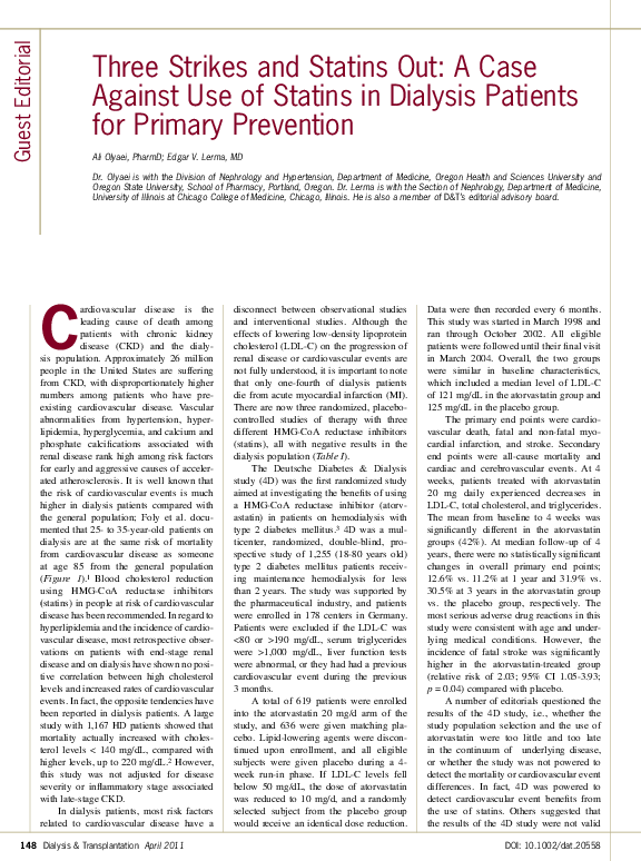 (PDF) Three strikes and statins out: A case against use of statins in ...