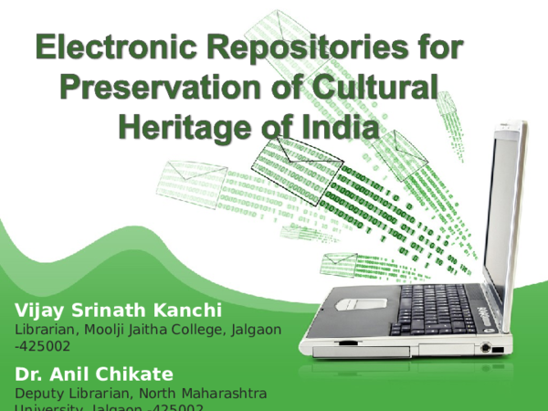 (PPT) Electronic Repositories for Preservation of Cultural Heritage of ...