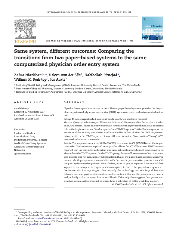 (PDF) Same system, different outcomes: Comparing the transitions from ...