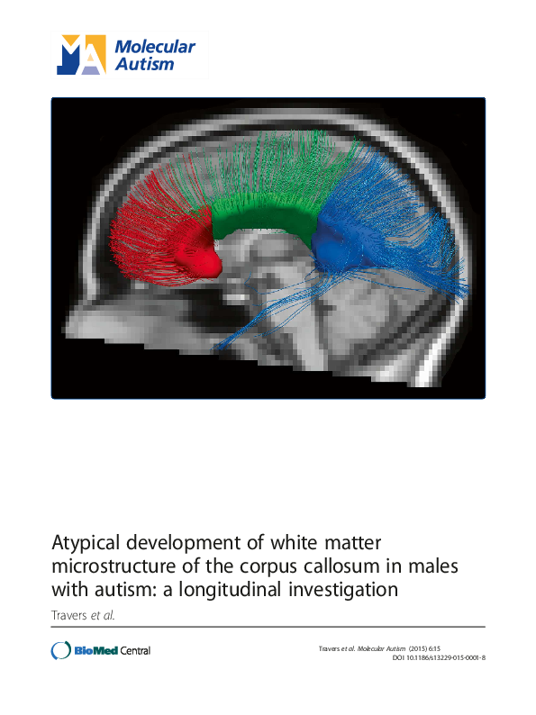 Pdf Atypical Development Of White Matter Microstructure Of The Corpus