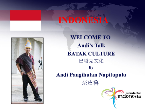 (PPT) A presentation about Batak culture in Bilingual (English and ...