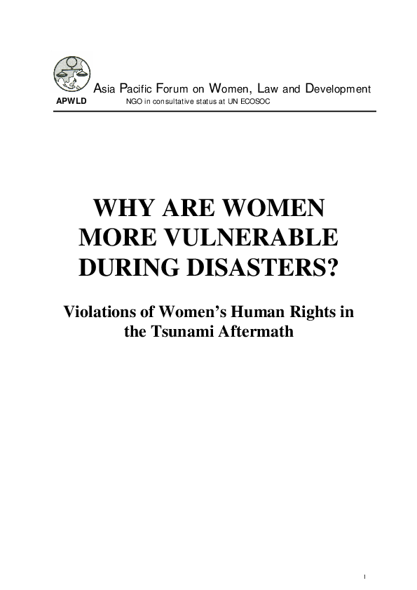 (PDF) Asia Pacific Forum on Women, Law and Development WHY ARE WOMEN ...