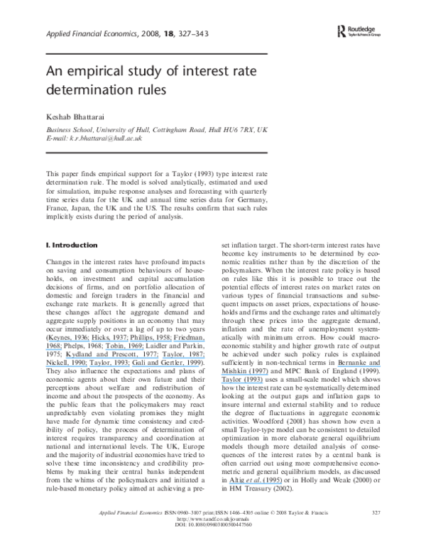 (PDF) Interest Rate Rule