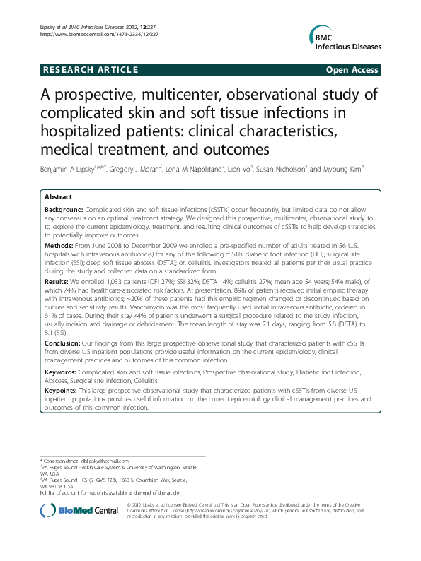 (PDF) A prospective, multicenter, observational study of complicated ...