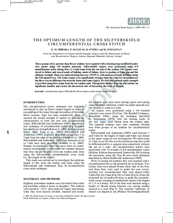 (PDF) The optimum length of the Silfverskiold circumferential cross ...