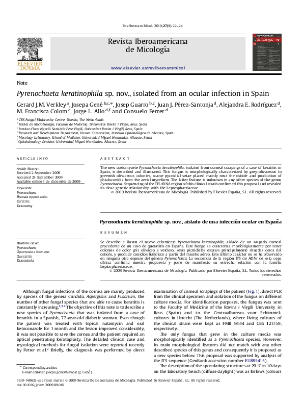 (PDF) Pyrenochaeta keratinophila sp. nov., isolated from an ocular ...