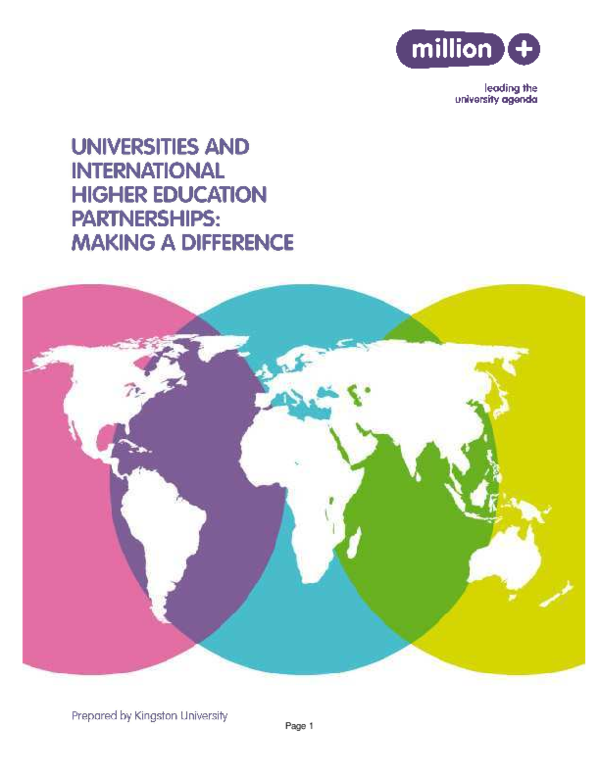 (PDF) Universities and international higher education partnerships ...
