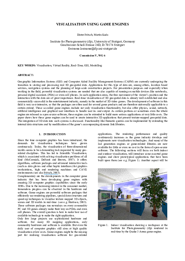 Pdf Visualisation Using Game Engines