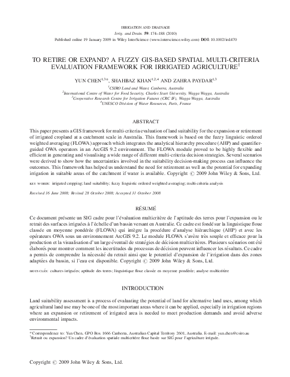 Pdf To Retire Or Expand A Fuzzy Gis Based Spatial Multi Criteria