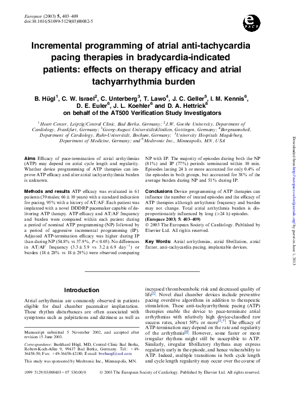 (PDF) Incremental programming of atrial anti-tachycardia pacing ...