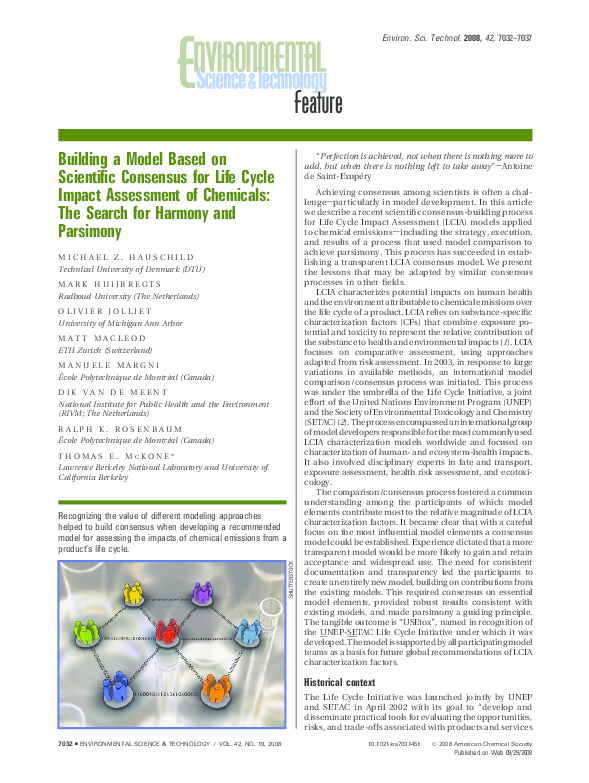 (PDF) Building a Model Based on Scientific Consensus for Life Cycle ...