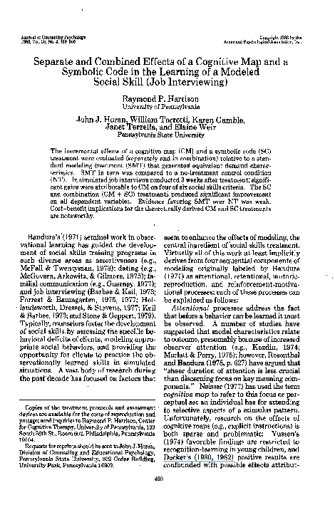 (PDF) Separate and combined effects of a cognitive map and a symbolic ...
