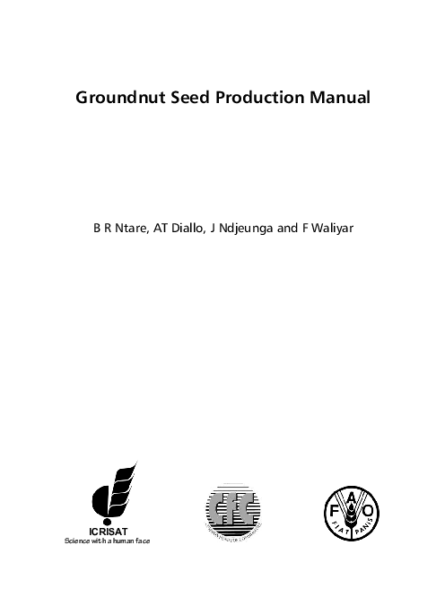 (PDF) Groundnut Seed Production Manual ICRISAT Science with a human face