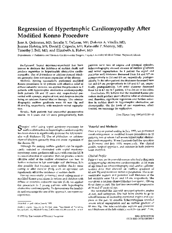 (PDF) Regression of hypertrophic cardiomyopathy after modified konno ...