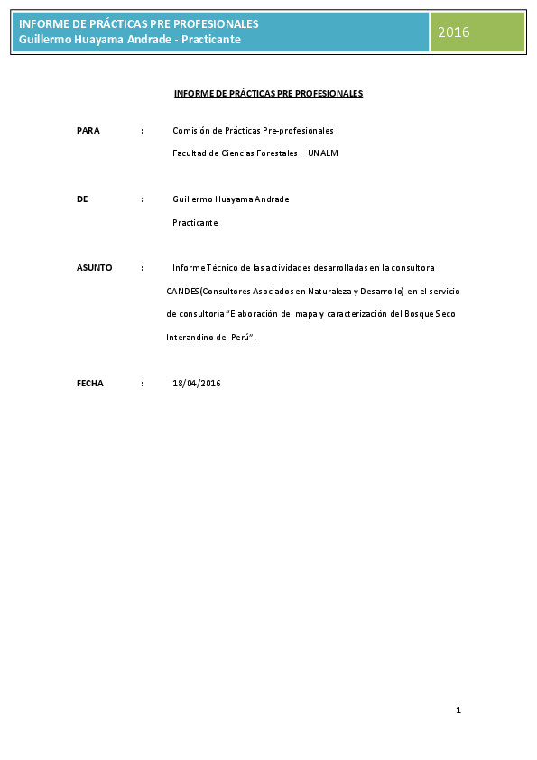(PDF) INFORME DE PRÁCTICAS PRE PROFESIONALES