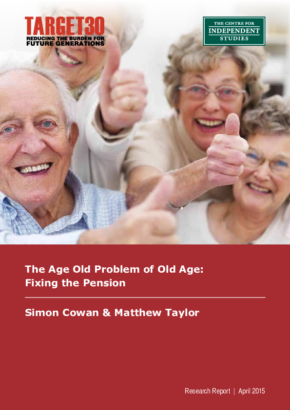 (PDF) The Age Old Problem of Old Age: Fixing the Pension