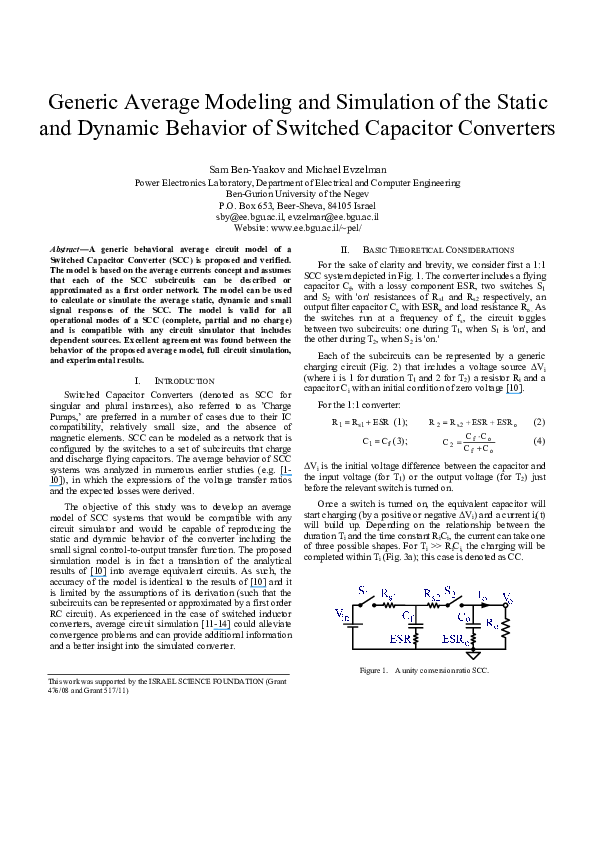 (PDF) Generic average modeling and simulation of the static and dynamic ...