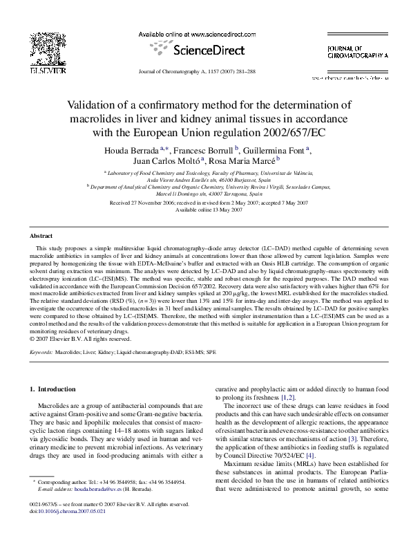 (PDF) Validation of a confirmatory method for the determination of melamine in egg by gas ...